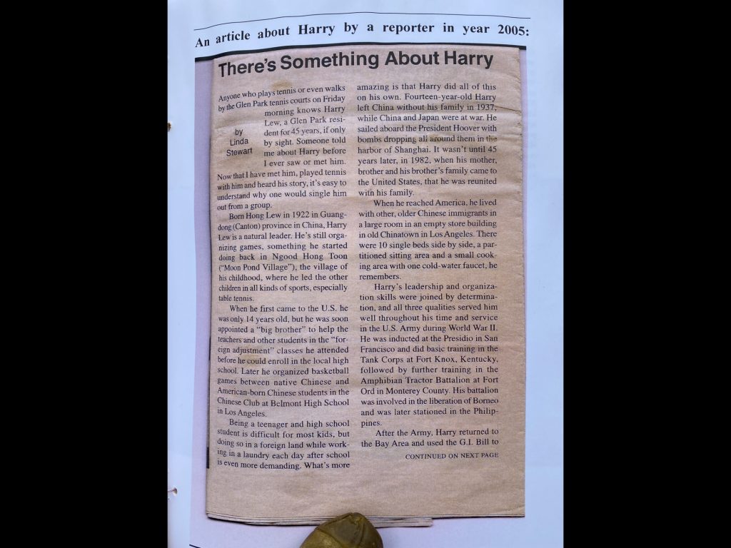 At age 100, Harry Lew stays healthy and happy playing tennis at Glen ...